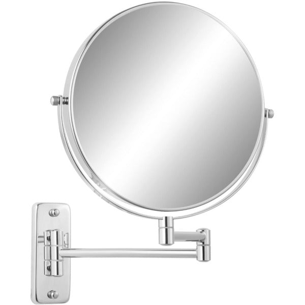 FFowcye 8” Lighted Wall Mounted Makeup Mirror, Double Sided 1X/10X Magnif