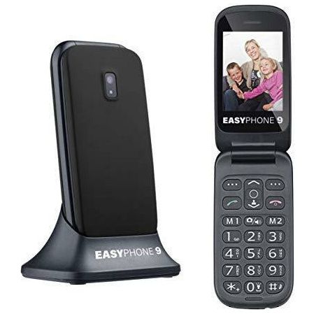 EasyPhone 9. Simple Easy To Use Clamshell Flip SIM-Free Mobile Phone With