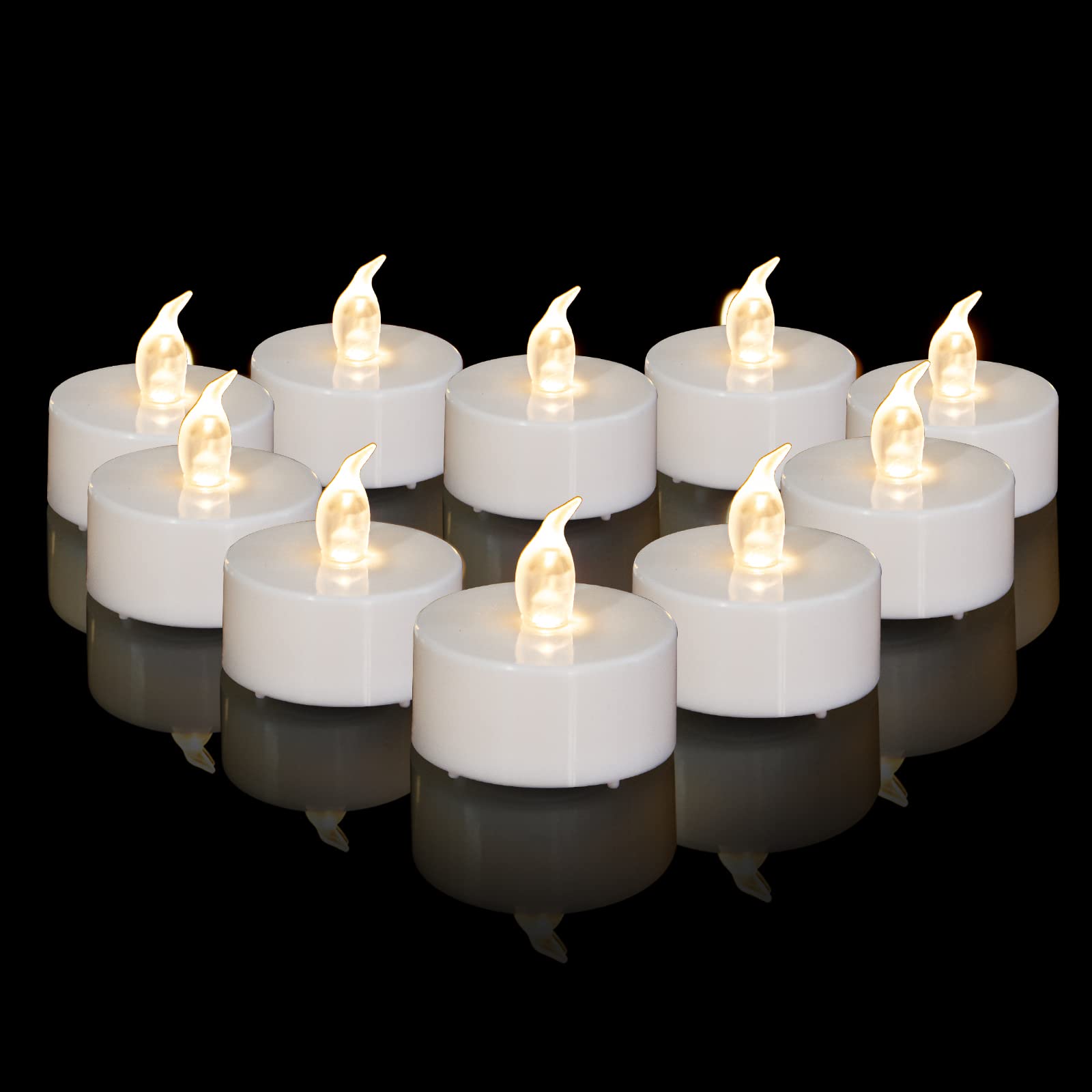 Abrief Tea Lights Candles Battery Operated - LED Tea Lights Realistic And