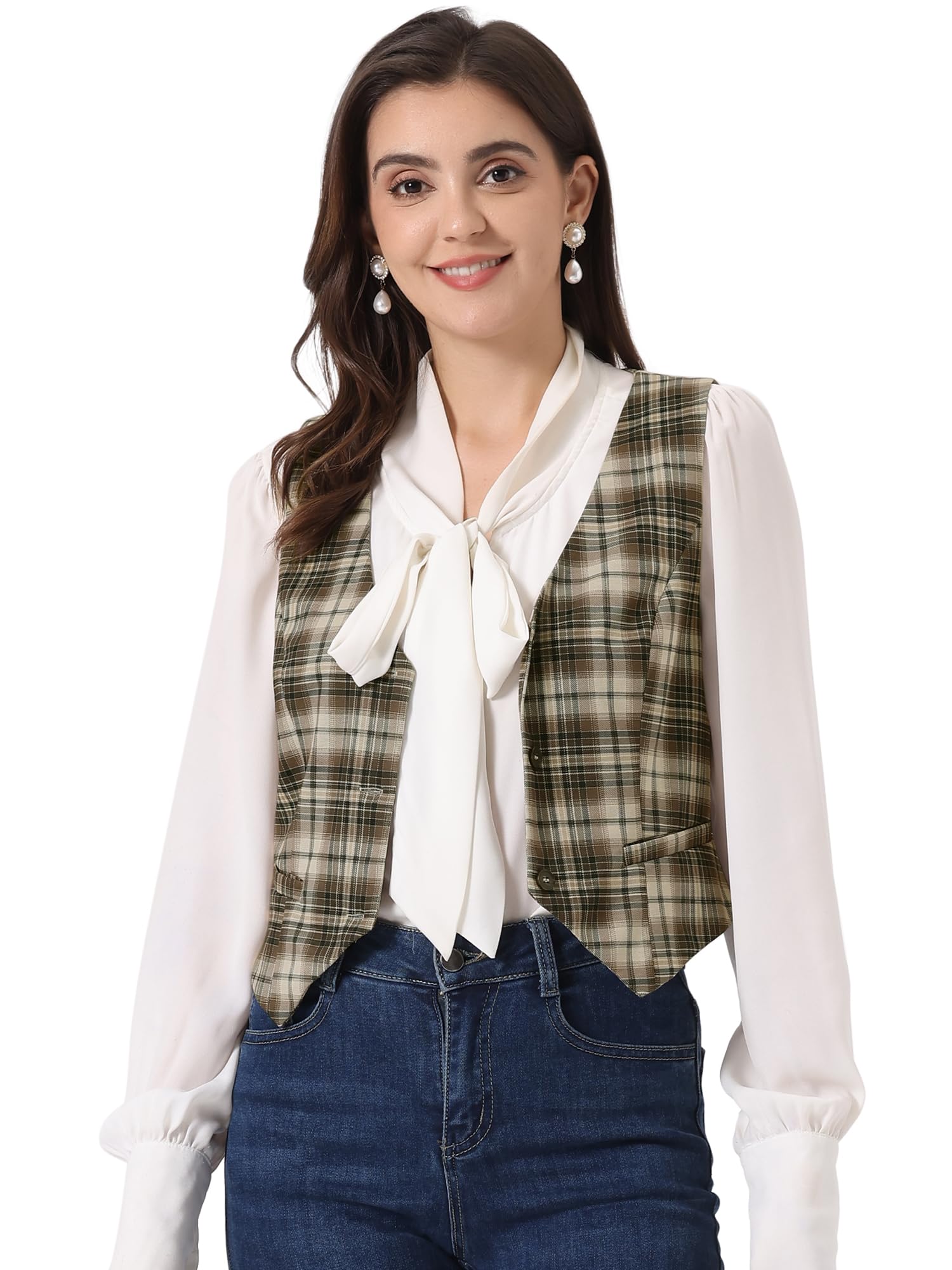 Allegra K Women'S Halloween Costume Waistcoat Steampunk Dressy Sleeveless