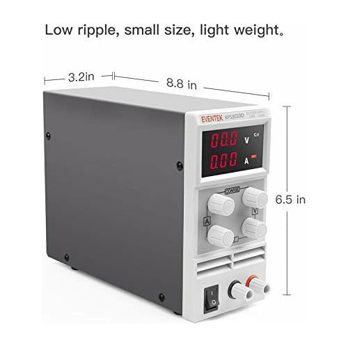 Eventek DC Power Supply Variable, 0-30V / 0-10A Adjustable Switching Regu