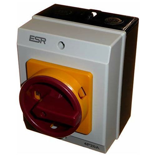 20 Amp 4 Pole Rotary Isolator Switch 4kW IP65 Indoor Or Outdoor Single ...