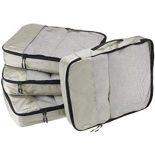 AmazonBasics Packing Cubes - Large (4-Piece Set), Gray