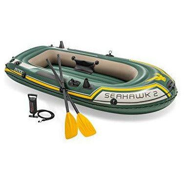 Intex Seahawk Inflatable Boat Set, 2-Person Boat Set With Oars + Inflator