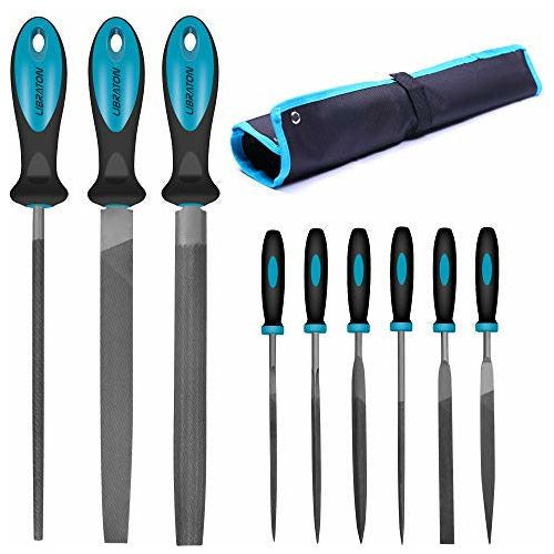 Libraton Metal File Set, Metal Files, 9PCs File Set, With Flat File, Roun