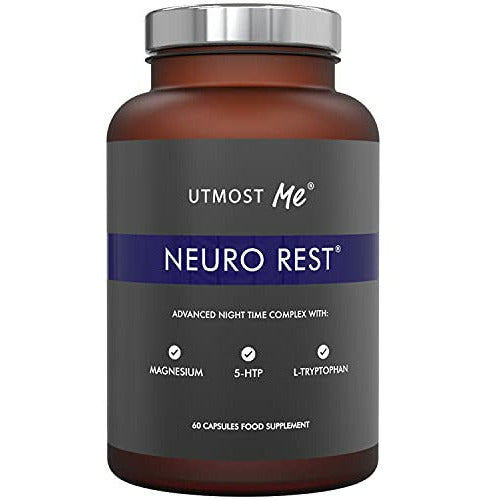 Neuro Rest Sleep Aid Tablets, Natural Melatonin Sources, 5HTP, Magnesium,
