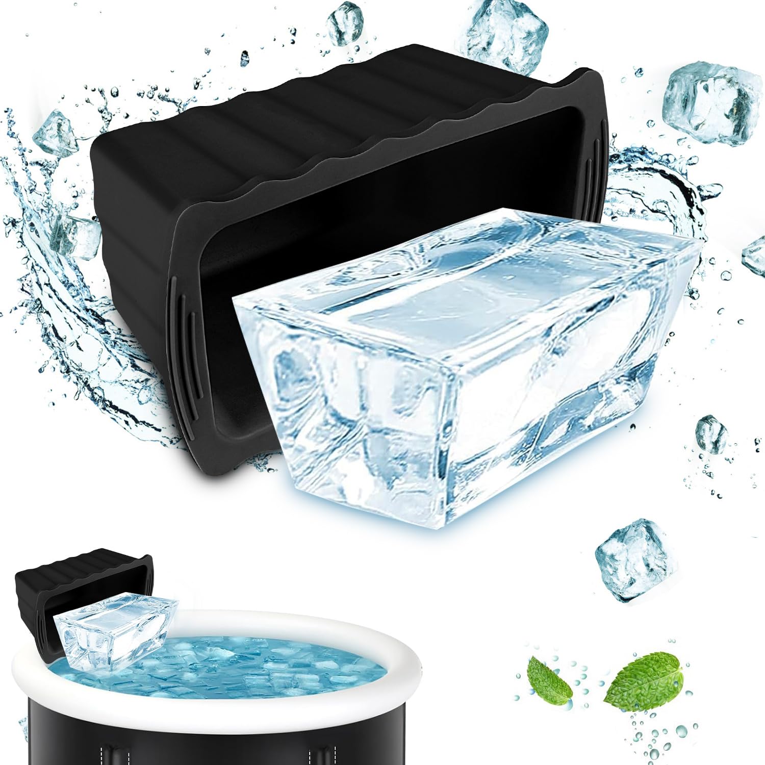 Hydream 1pcs Extra Large Ice Block Moulds, 6 Lb Reusable Silicone Ice Cub