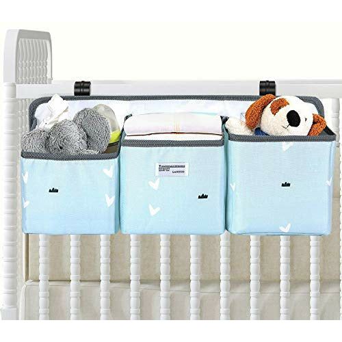 Hanging Crib Nappy Organizer Baby Nappy Caddy Stacker Bag Diaper Storage