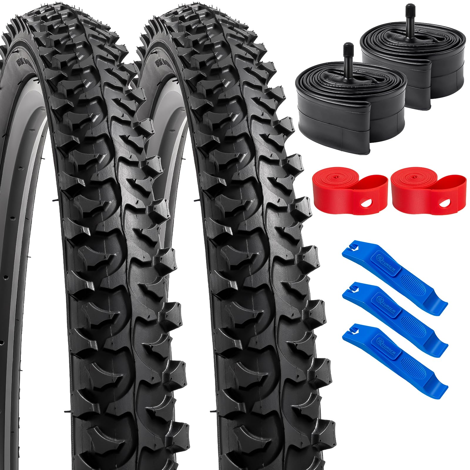 YunSCM 2 Pack 20 Inch Bike Tyres 20x1.95 ETRTO 53-406 With 20" Bike Inner - BargainFox.com