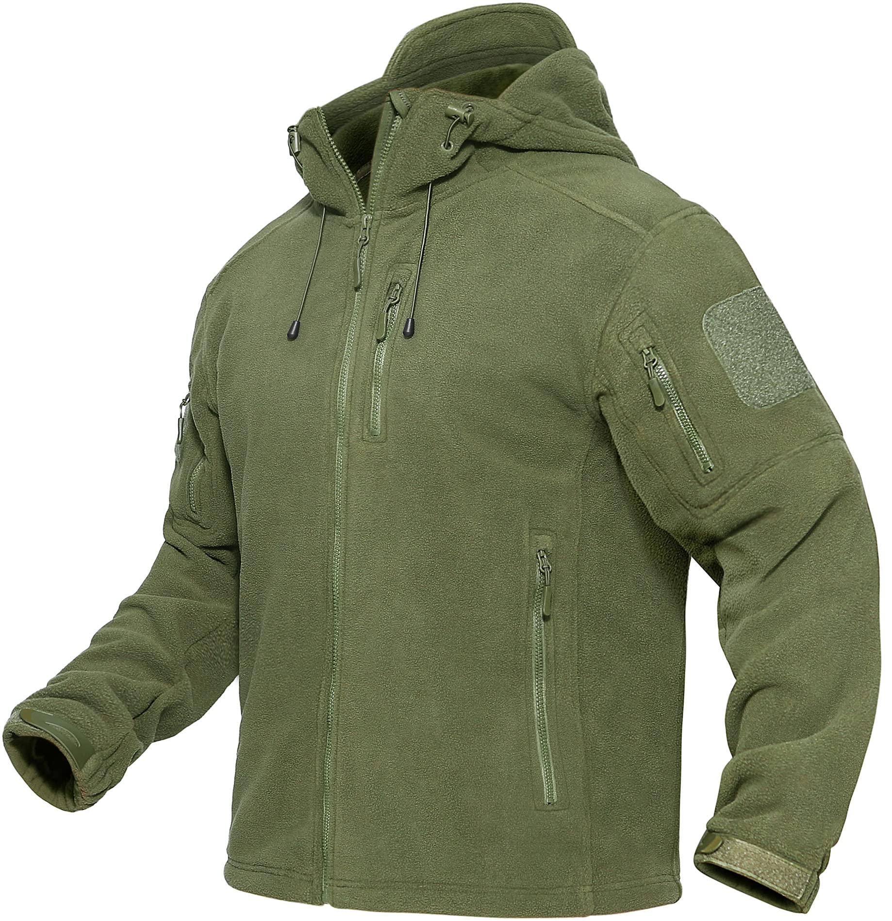 Men'S Tactical Hoodie Windproof Military Fleece Jacket With Zip Pockets