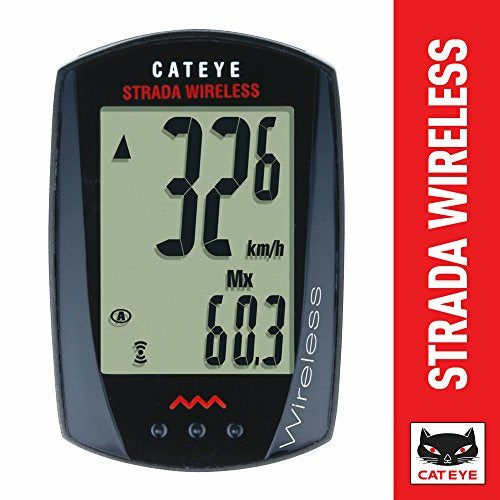 Cateye Bike Computer Strada Wireless CC-RD 300W, Black