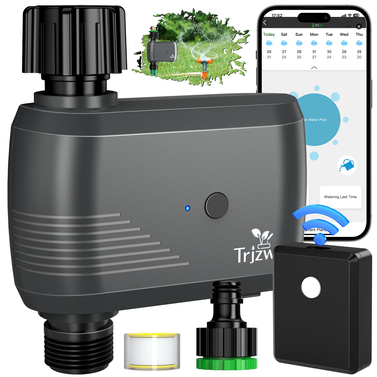 TRJZWA WiFi Water Timer, 2024 Latest Smart Irrigation Timer With WiFi Rem