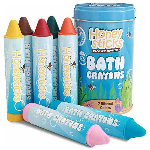 Honeysticks Beeswax Bath Tub Crayons For Toddlers & Kids, Non-Toxic, Wash