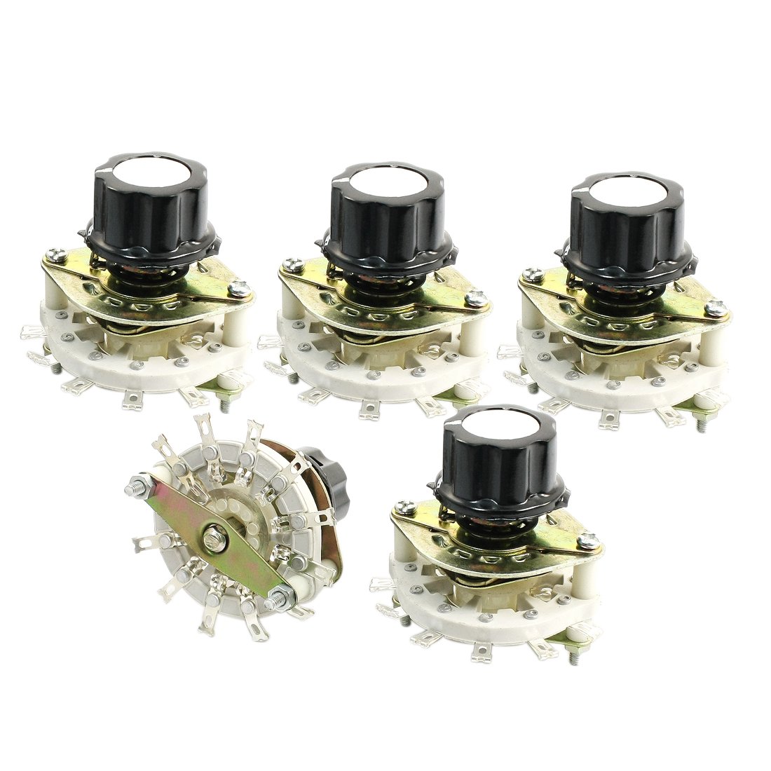6mm Knurled Shaft Rotary Switch, 12-Pin 1-Pole 11-Position Selector - Pac