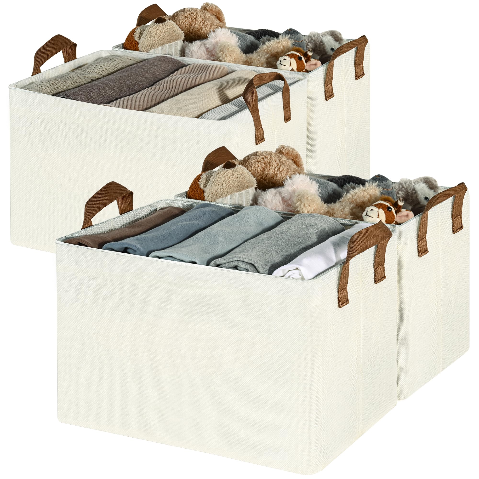 GRANNY SAYS Storage Boxes For Shelves, Pack Of 4 Top Of Wardrobe Storage