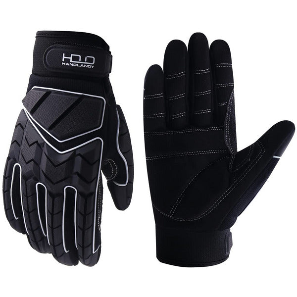 HLDD HANDLANDY Heavy Duty Work Gloves, SBR Padding, TPR Protector Impact