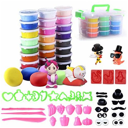 24 Colors Air Drying Modeling Clay Plasticine Ultra Light Soft Modeling ...