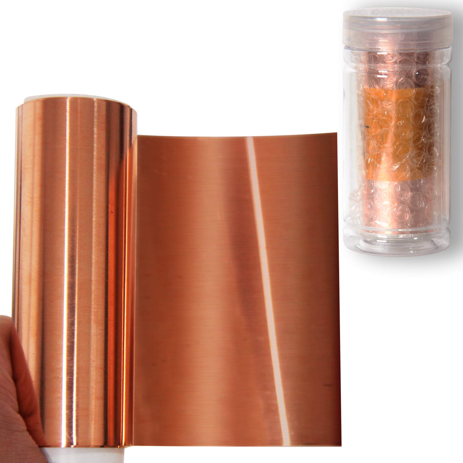 99.99% Pure Copper Foil For Crafts, 0.001''X4''X79''(0.03MM X 0.1M X 2M)