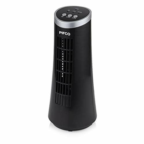 Pifco P50002 12 Inch Tower Desk Fan, 2 Speed Settings, Automatic Oscillat