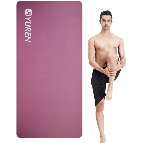 YUREN Yoga Mat Extra Wide Large Exercise Mat 15mm Thick NBR Foam Mat For