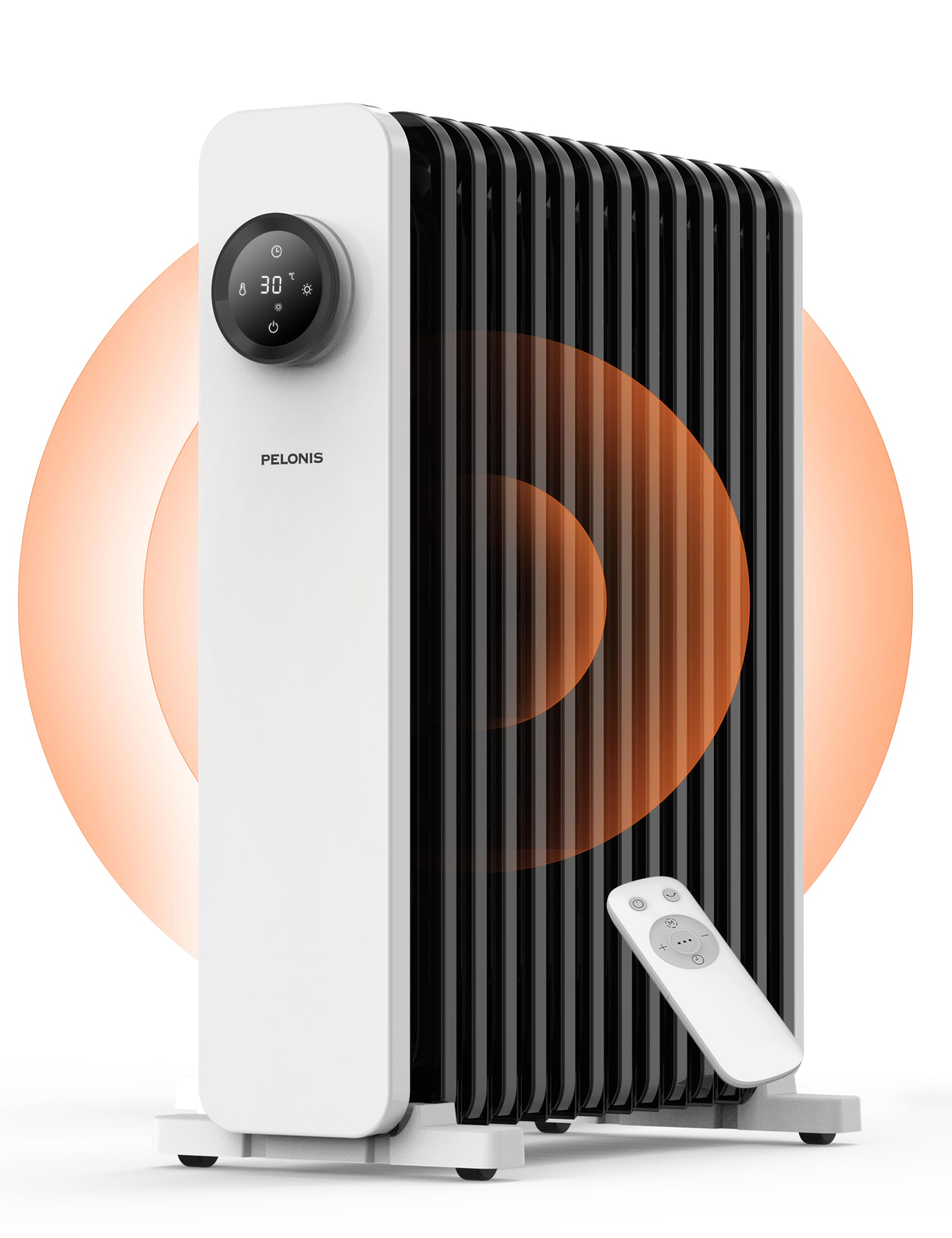 PELONIS Oil Filled Radiator With 3 Heat Settings, Electric Radiator Heate