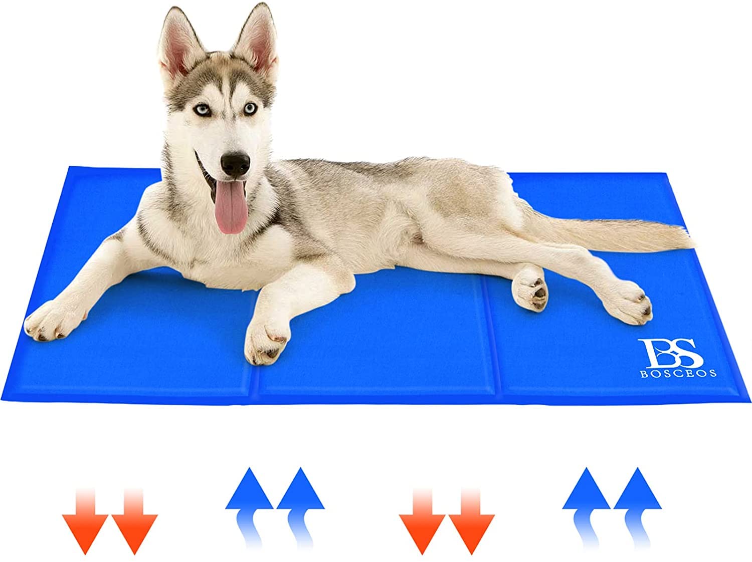 Bosceos Large Dog Cooling Mat, Waterproof Scratch-Proof Activated Gel Coo