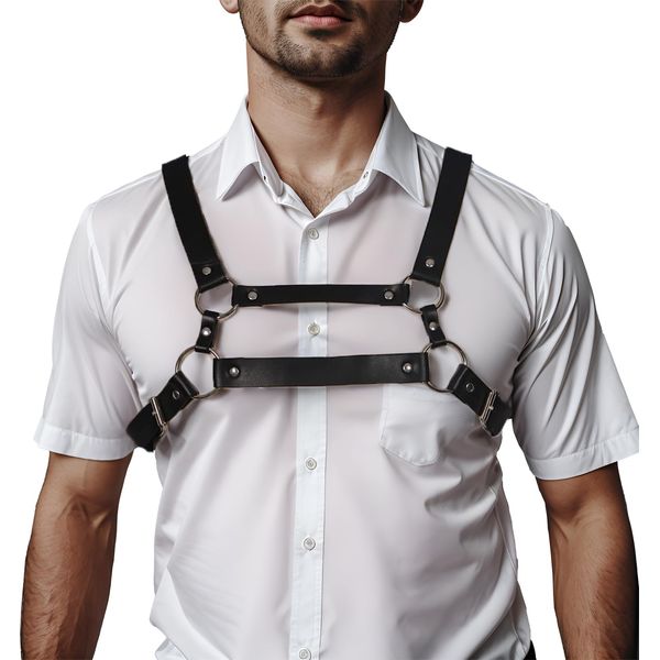 Men Body Chest Belt For Men Adjustable Leather Belts With Buckles Rave Co