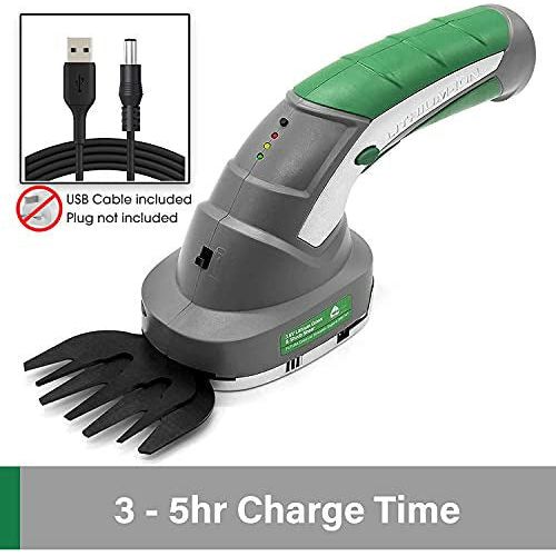 Gracious Gardens 2 IN 1 3.6V Cordless Electric Hedge Trimmer Built In Lit