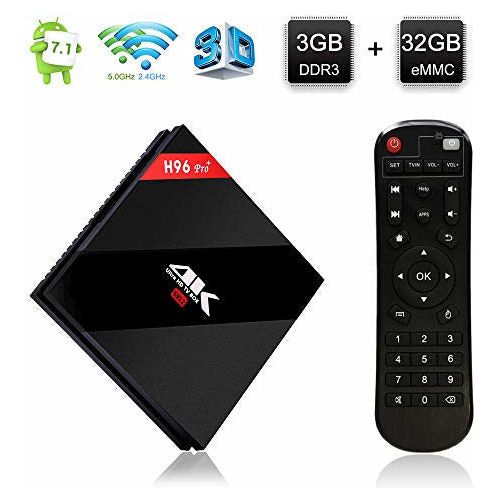 H96 Pro Plus Android 7.1 TV Box Built In 3GB RAM/32GB ROM Amlogic 64 ...