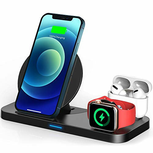 TEMINICE 3 In 1 Wireless Charger For Apple Watch & AirPods Charging Dock