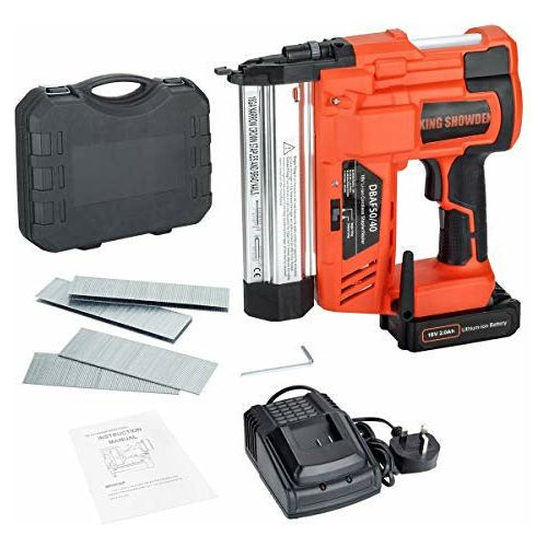 Cordless Staple/Nail Gun With Battery, King Showden 2 In 1 Cordless ...