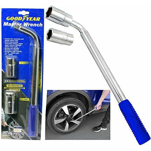 Goodyear Wheel Master Tyre Wrench Telescopic Extendable Socket Nut 17-19/