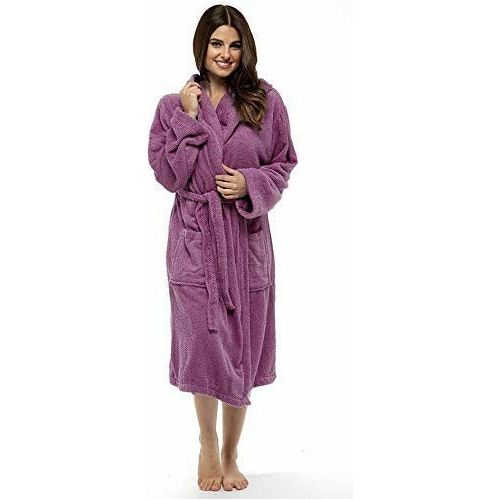 CComfort Ladies Terry Towelling Robe 100% Cotton Towel Dressing Gown ...