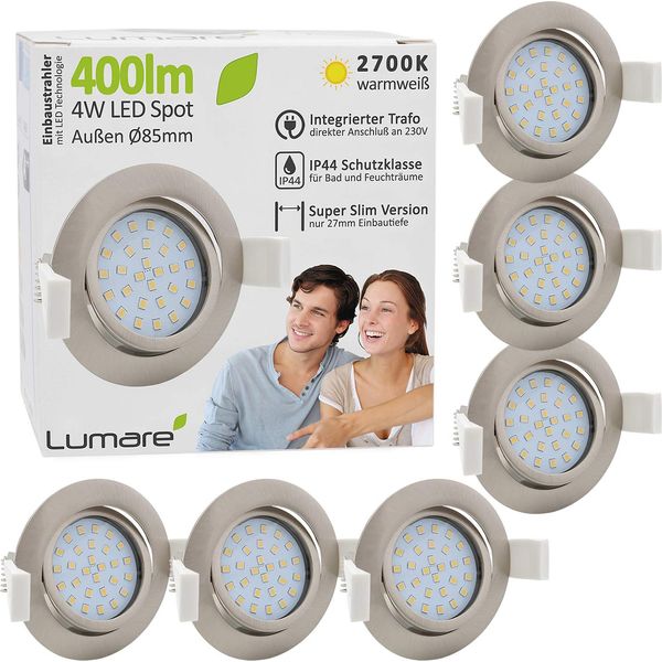 Lumare LED Recessed Spotlight 4W | Ultra Shallow, 27mm Mounting Depth | Ø