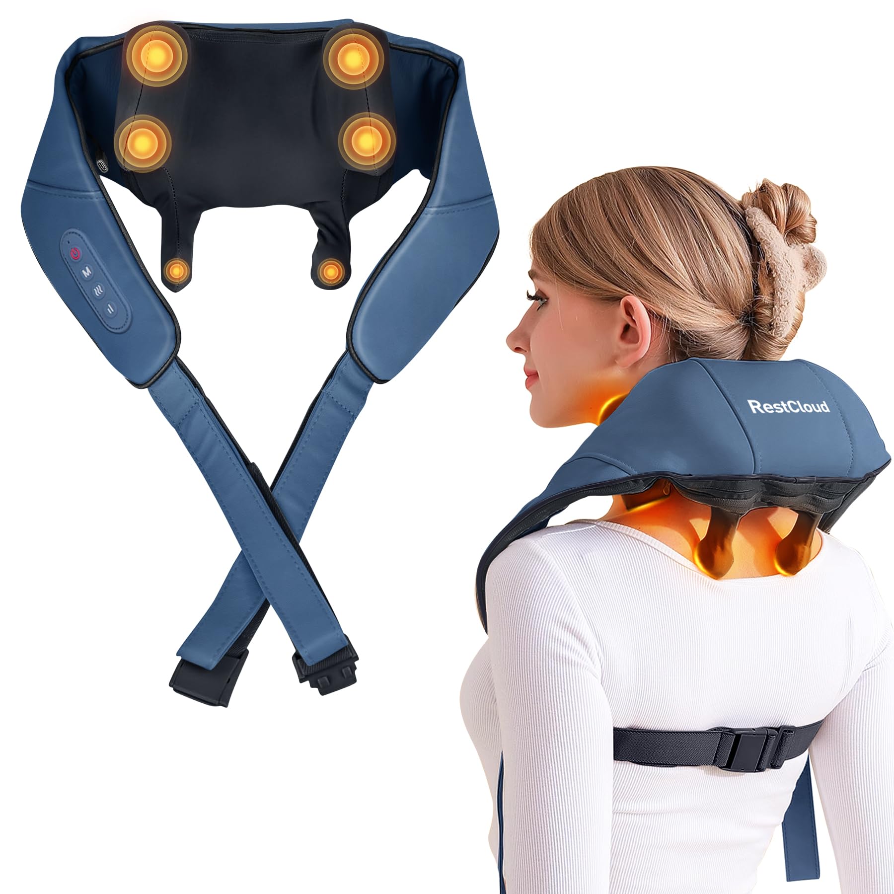 Neck Massager For Pain Relief Deep Tissue, Shiatsu Neck And Back Massager