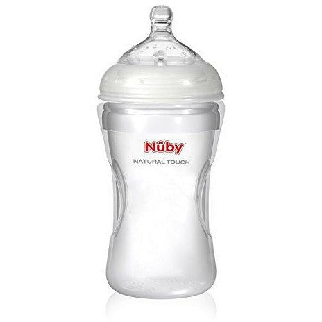 Nuby Natural Touch NT67018 Wide Neck Bottle Silicone 300 Ml With Soft-Fle