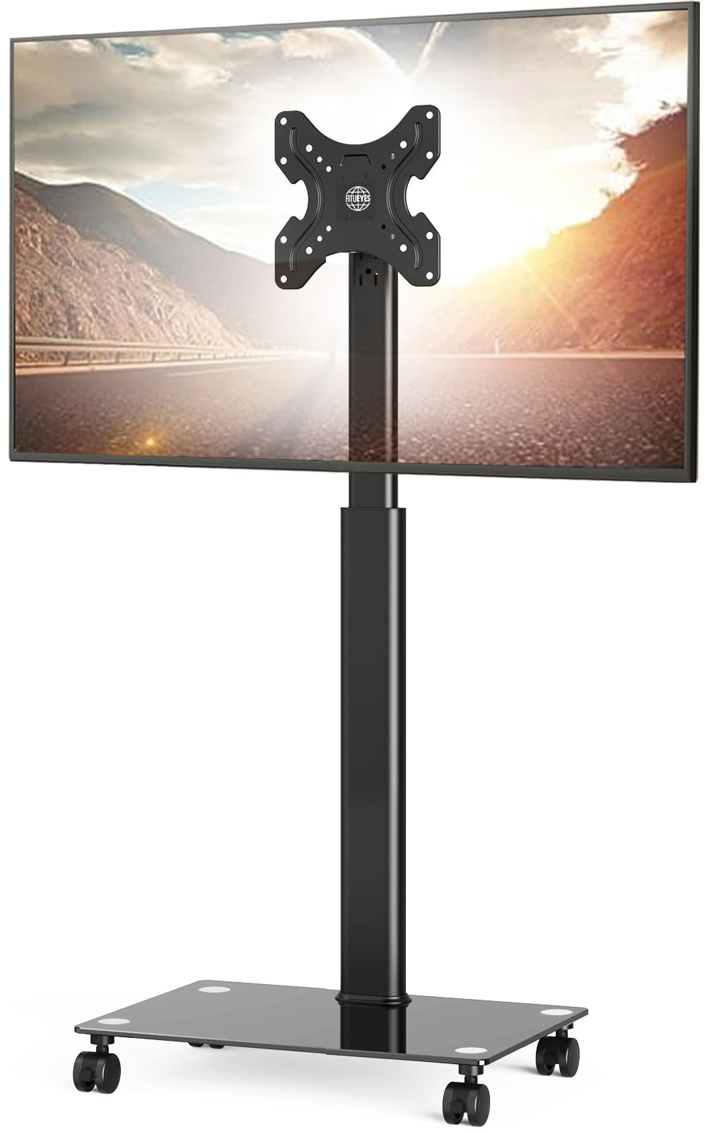 FITUEYES TV Floor Stand On Wheels For 19-42 Inch TV, Universal Corner TV