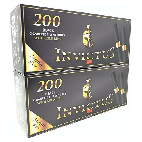 Invictus Black King Size Golden Ring Cigarette Tubes 24mm Filters - 400 T