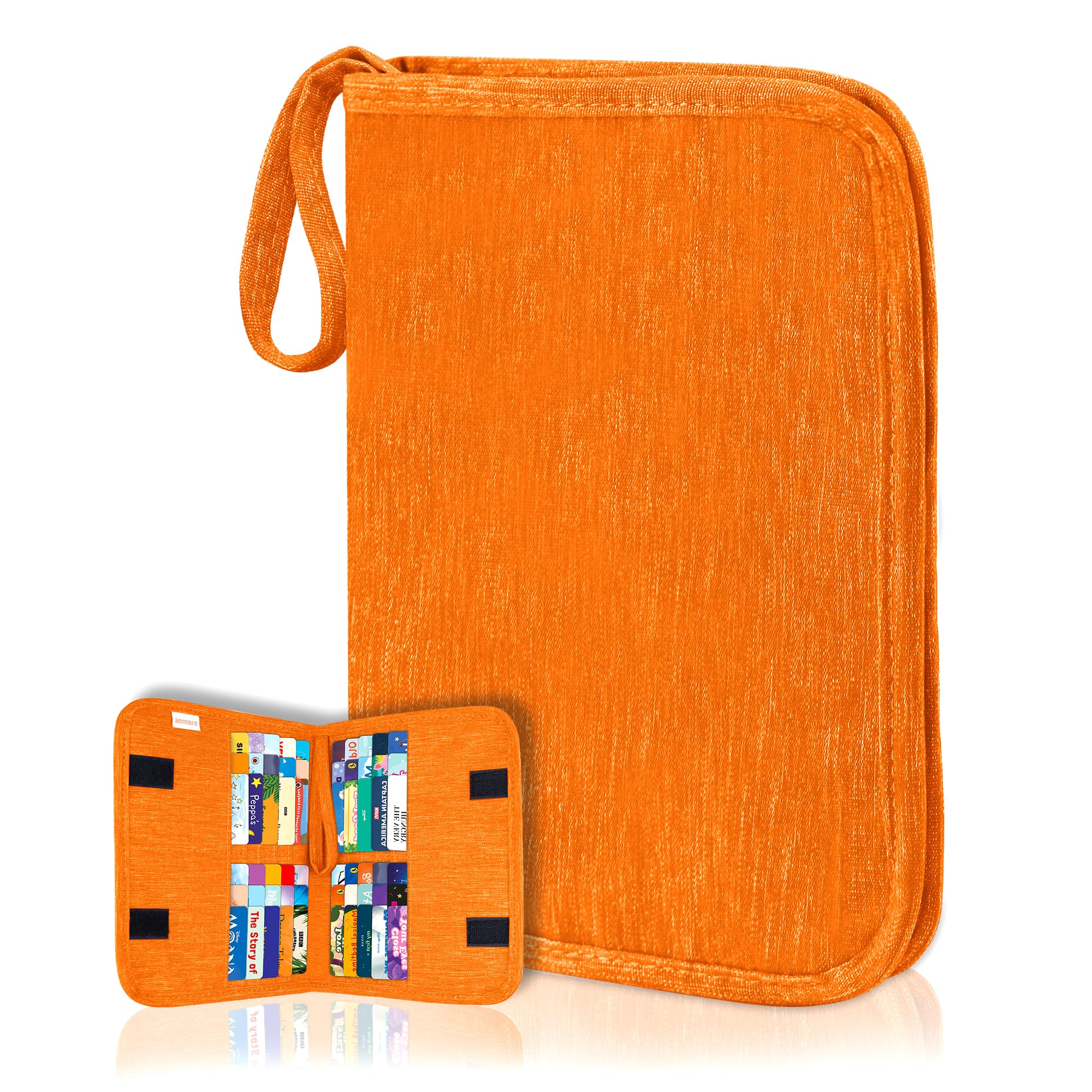 Orange Trading Card Binder For Yoto Player Cards - 20 Pocket Organizer Al