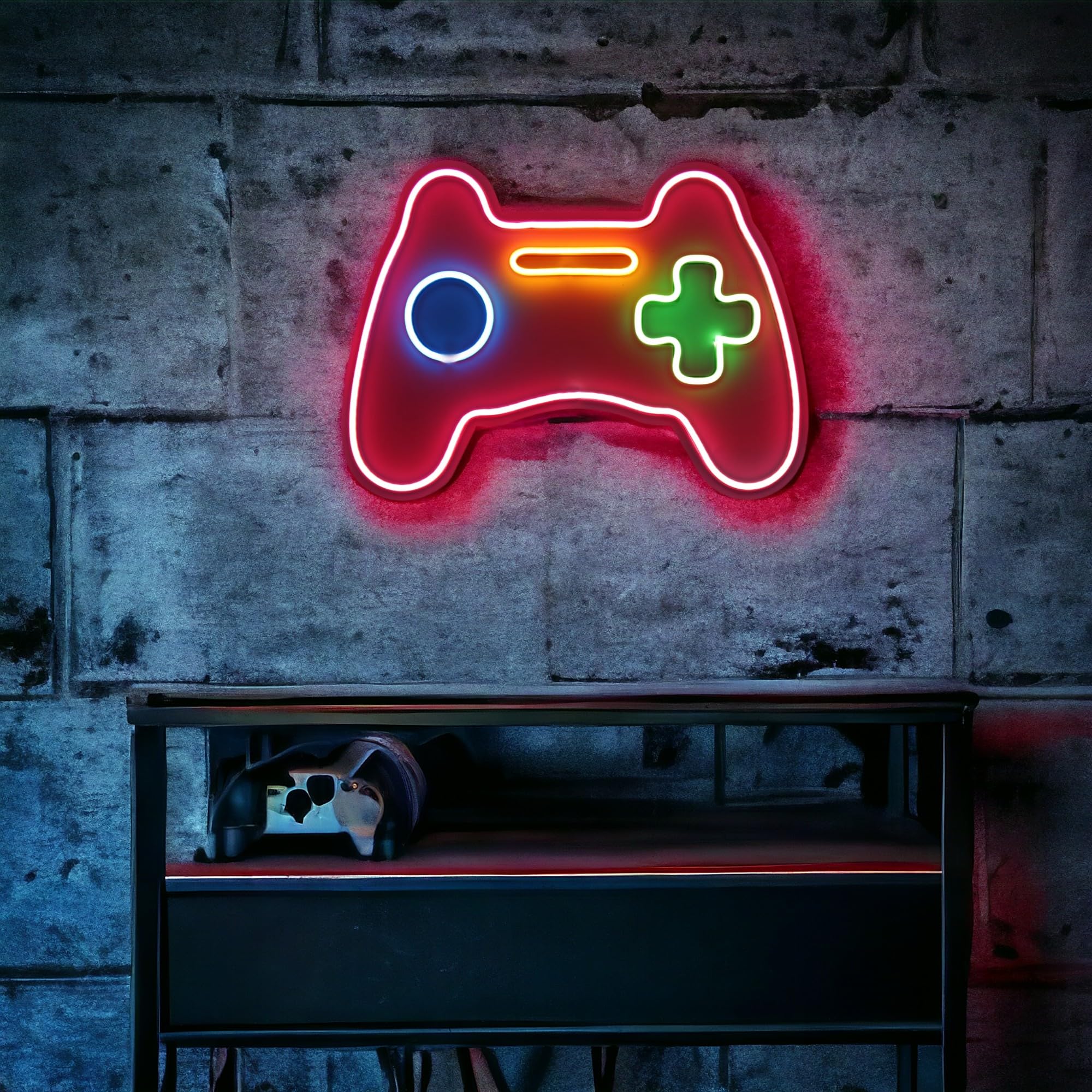 Gamepad Neon Sign, Handmade Gamepad Led Pink Light Gamepad Neon For Wall