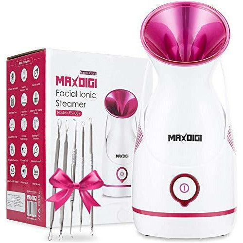 MaxDigi Face Steamer Nano Ionic Facial Steamer For Pores, Blackhead Remov
