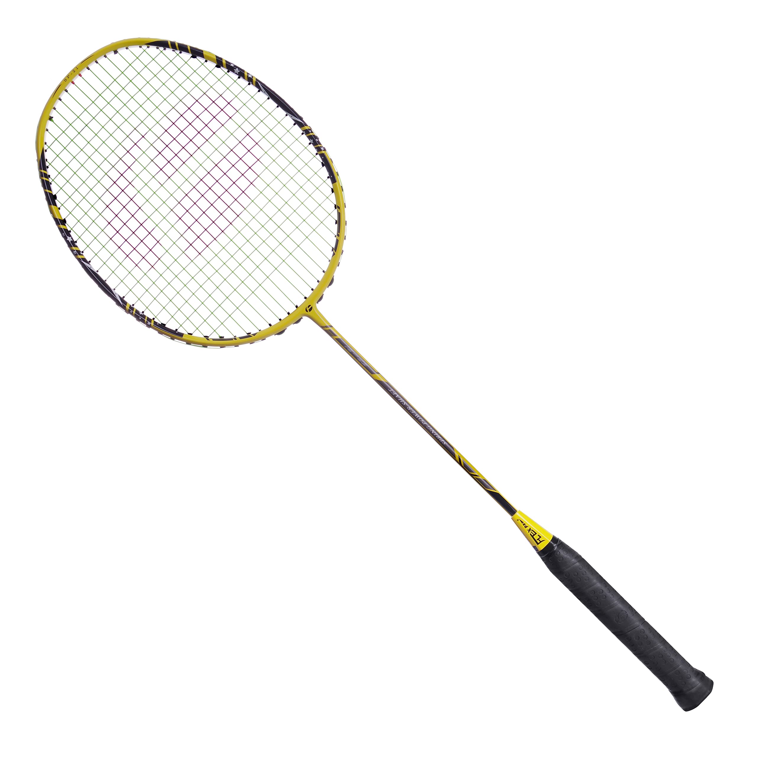 FLEXPRO SP-Series Badminton Rackets With 1 Racket Grip, 24lbs Strings, Li