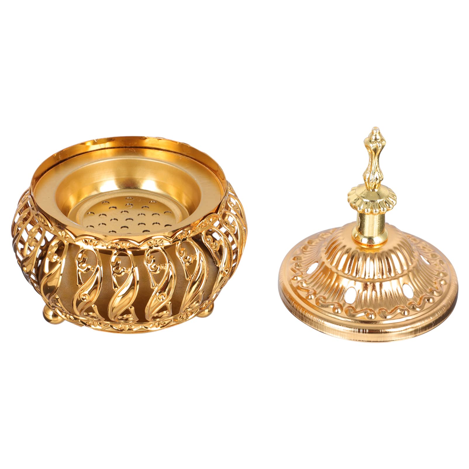 TOPBATHY Metal Incense Burner Bakhoor Burner Mubkhara Frankincense Insenc