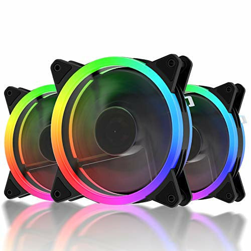 UpHere 120mm RGB LED Computer Case PC Cooling Fan, Ultra Quiet High Airfl