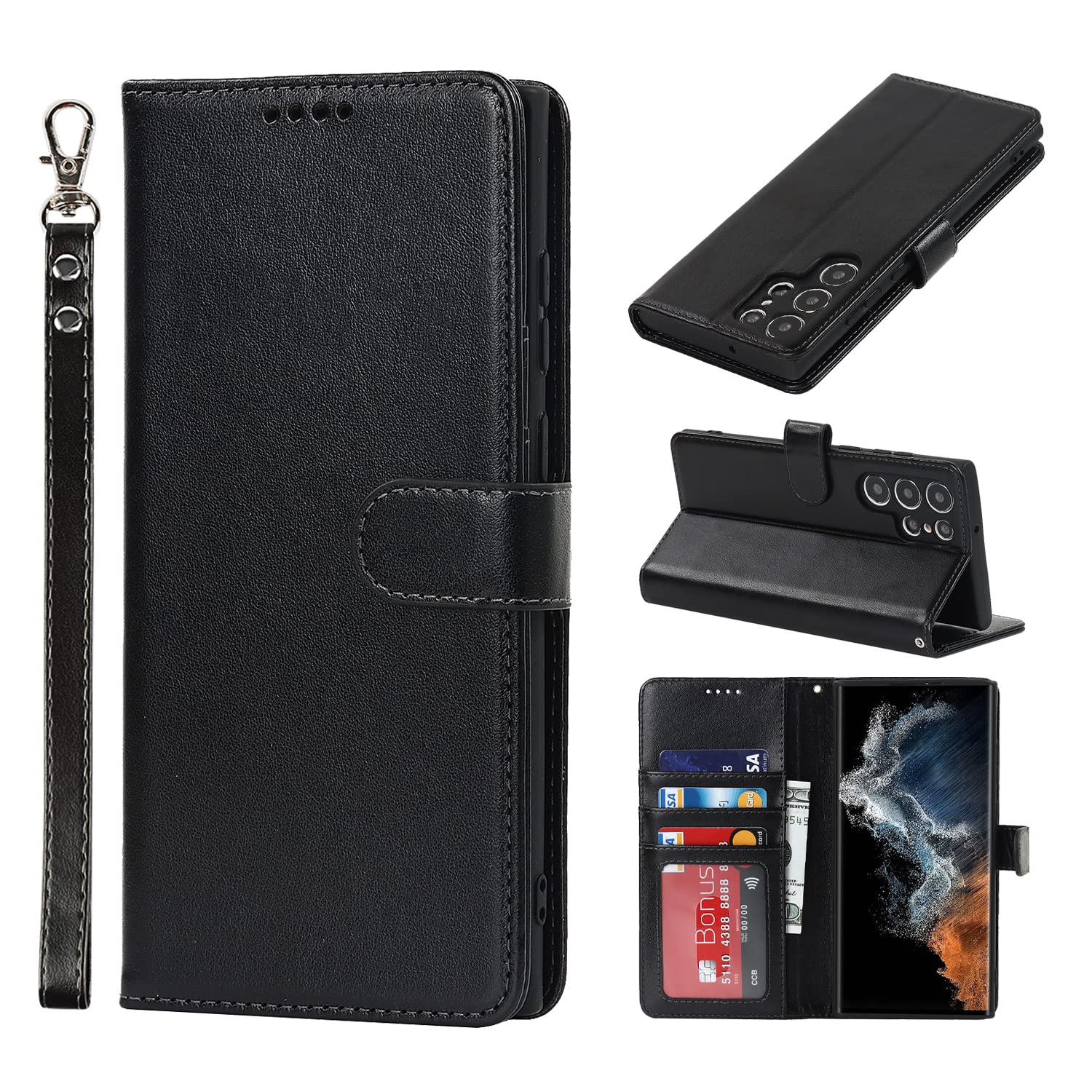 SailorTech Samsung Galaxy S22 Ultra Wallet Leather Case, Premium PU Leath
