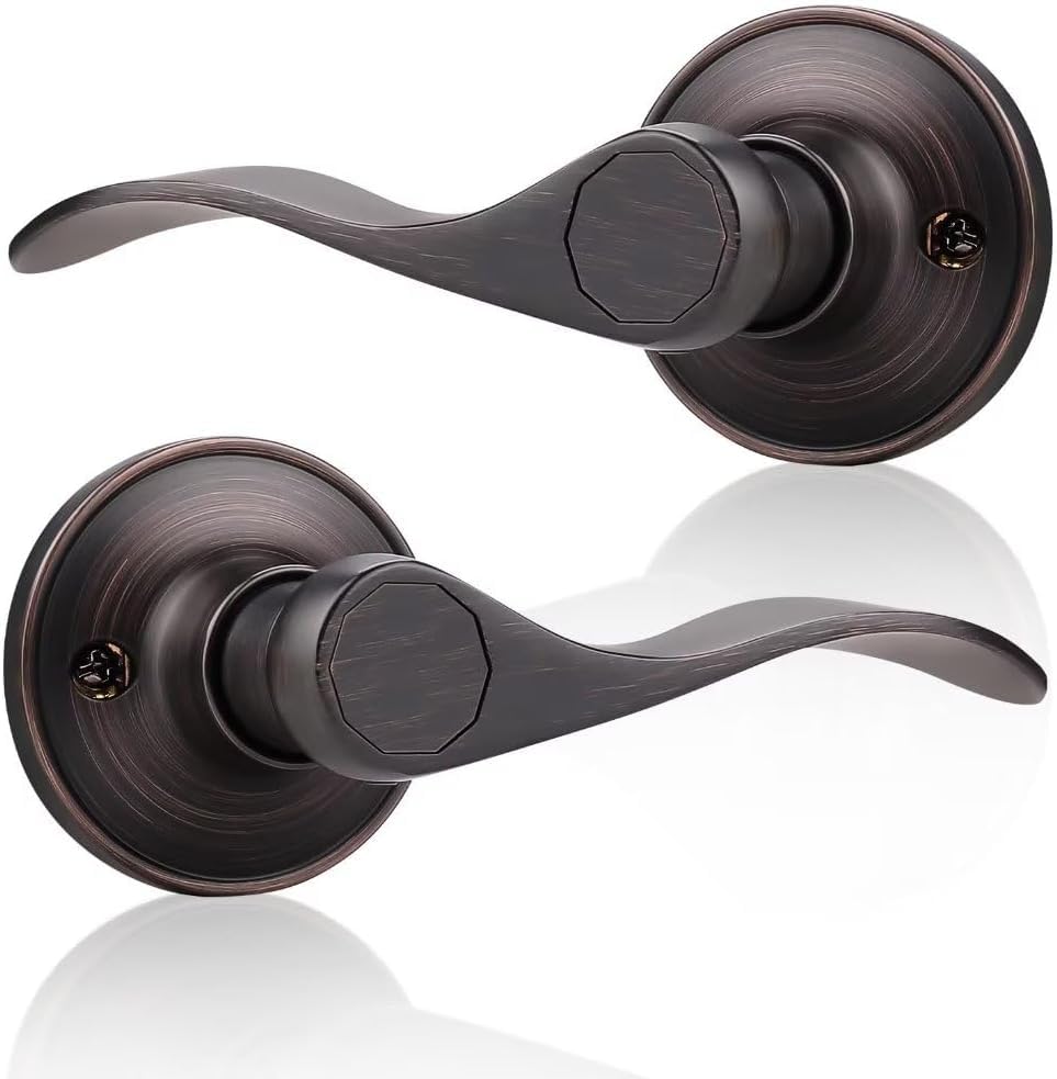 Probrico Dummy Lever Handle Sets, Oil Rubbed Bronze Dummy Handles For Bot