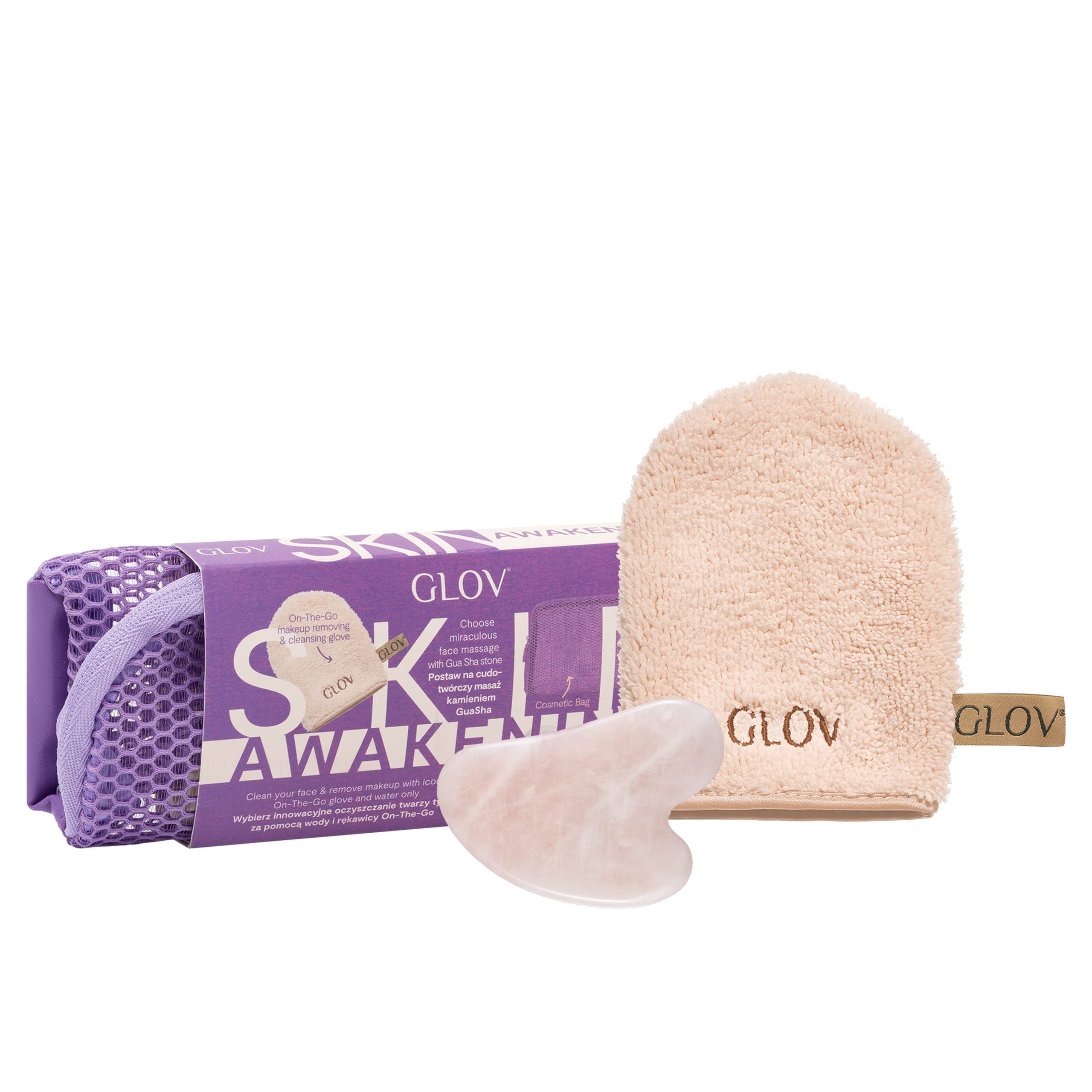 GLOV Skincare Set Soft Microfibre Facial Mitt Cleansing Mitt For Face Wit