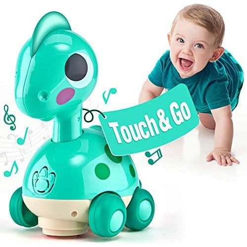CubicFun Touch Go Musical Light Crawling Dinosaur Toys For 1 Year Old B