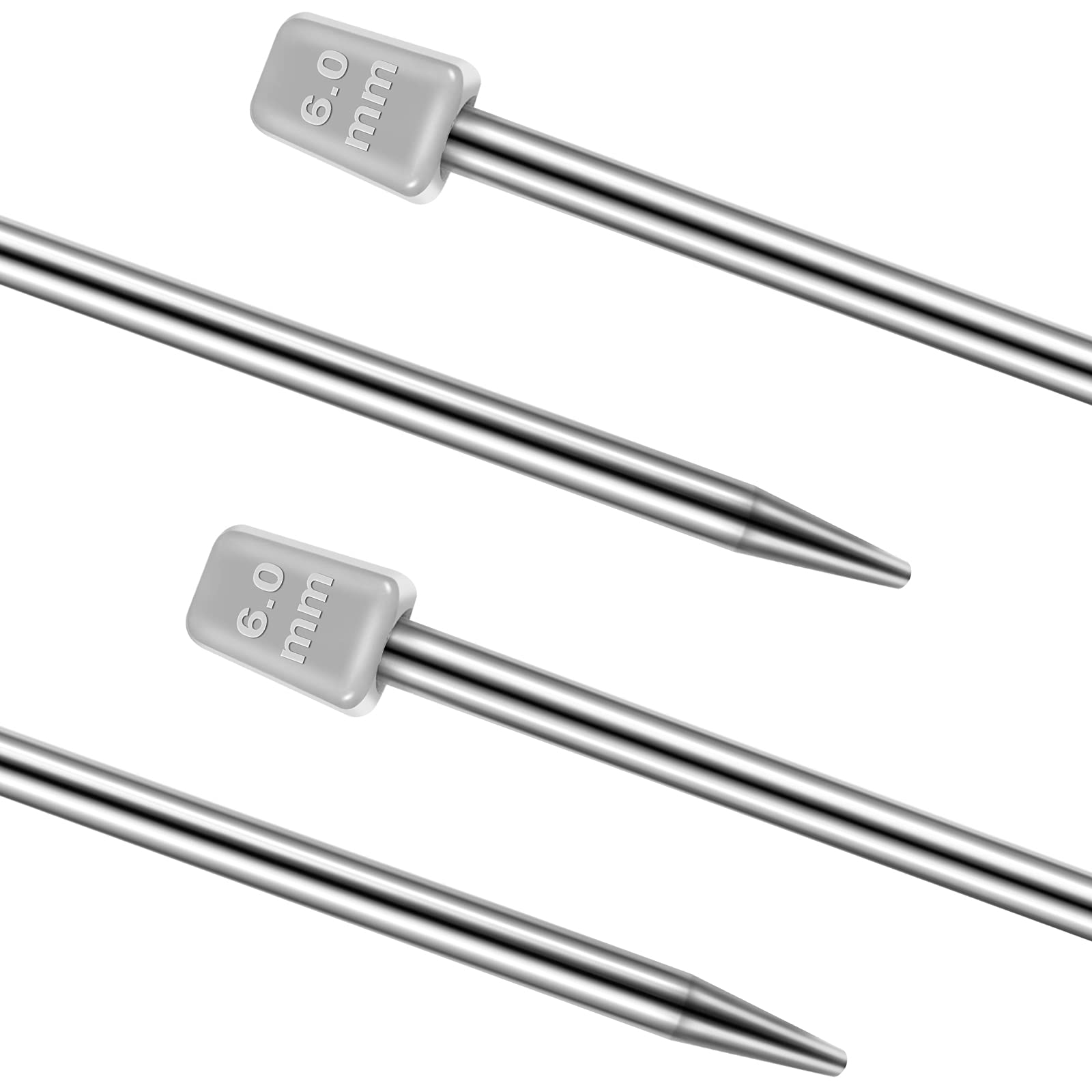 Knitting Needles Set 2 Pairs Sweater Marker Straight Knitting Needles Sta