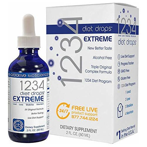 1234 Diet Drops Extreme Appetite Suppressant & Weight Loss Support Dietar